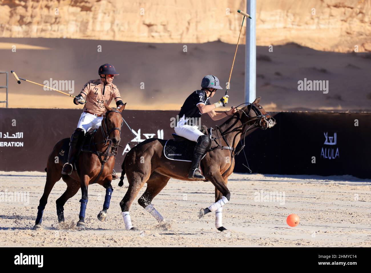 Alula, Saudi Arabia. 12th Feb, 2022. Participants compete during the ...
