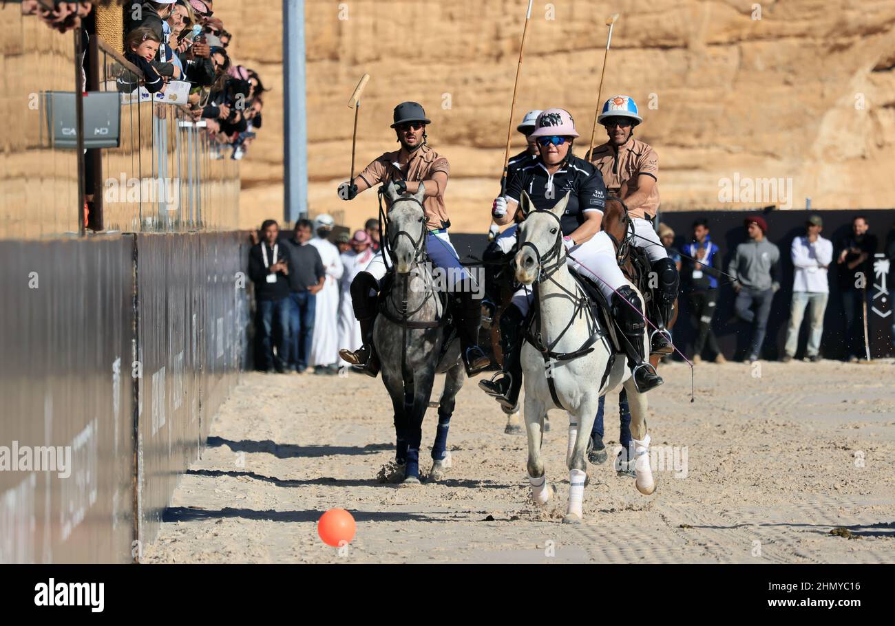 Alula, Saudi Arabia. 12th Feb, 2022. Participants compete during the ...