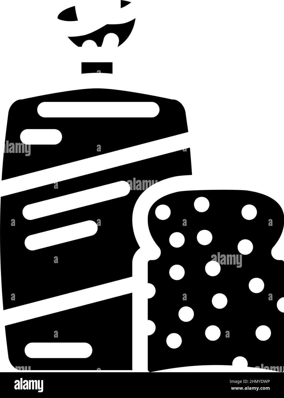 toast package glyph icon vector illustration Stock Vector Image & Art ...