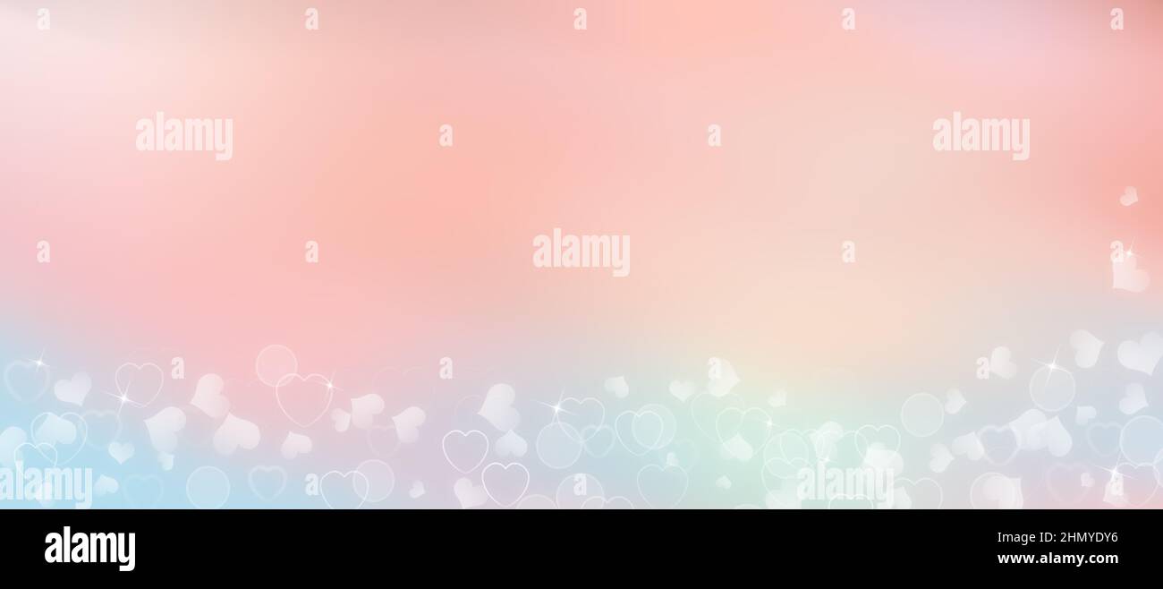 Romantic pastel background with heart shapes. Template for design ...