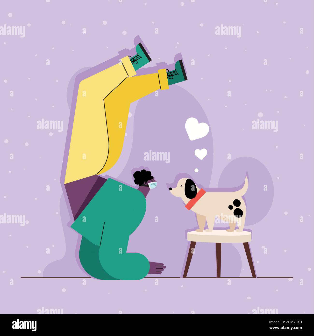 Break dancer with mask and dog Stock Vector Image & Art - Alamy