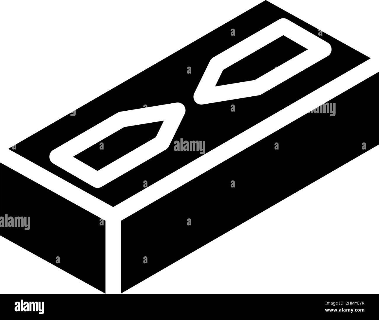 stylish facing brick glyph icon vector illustration Stock Vector Image ...