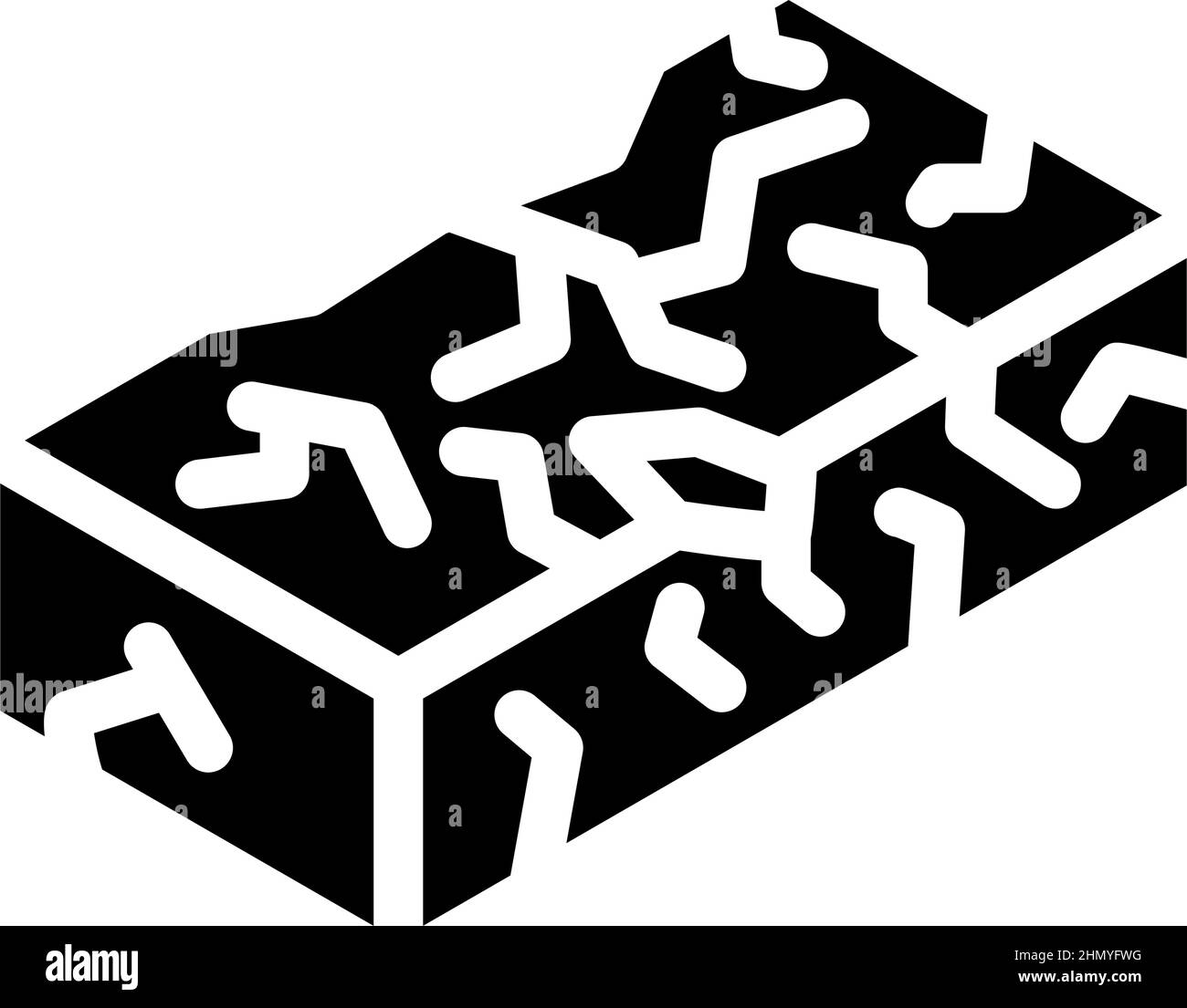 defective brick glyph icon vector illustration Stock Vector Image & Art ...