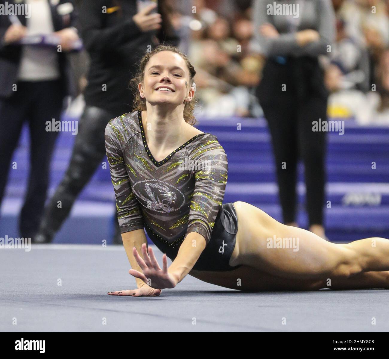 Auburn, AL, USA. 11th Feb, 2022. Missouri's Hannah McCrary performs her ...