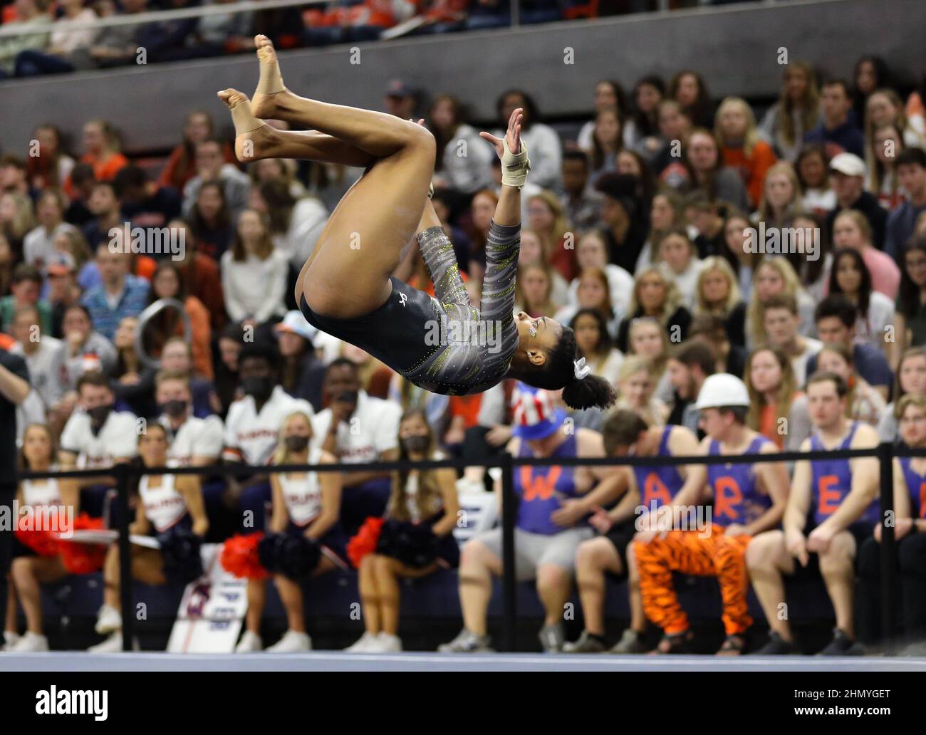 Auburn, AL, USA. 11th Feb, 2022. Missouri's Jocelyn Moore does a ...