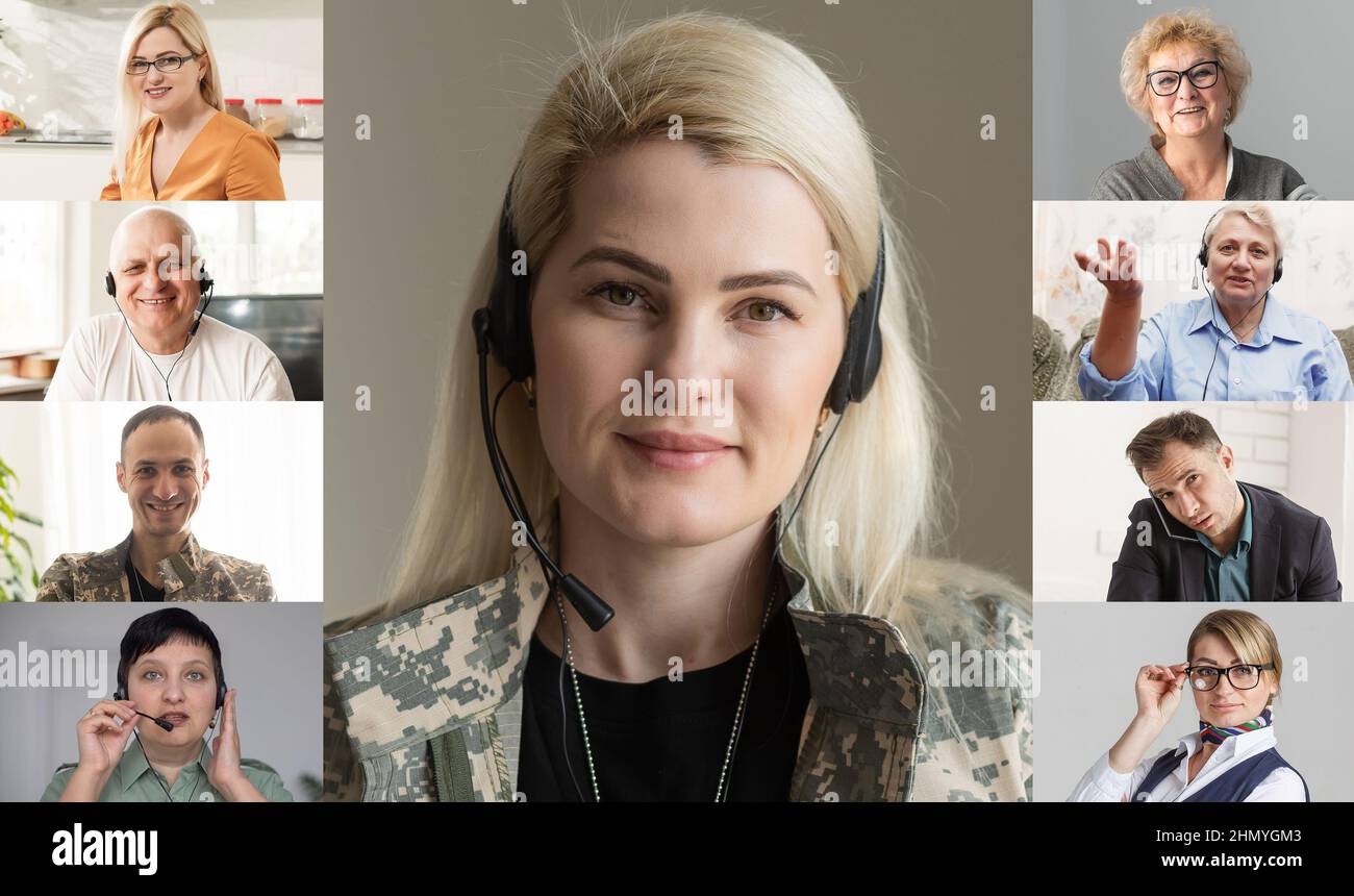 family video call concept. family online meeting Stock Photo - Alamy