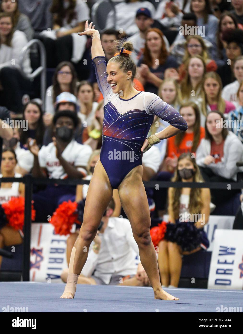 Auburn, AL, USA. 11th Feb, 2022. Auburn's Drew Watson performs her floor routine during the NCAA ...