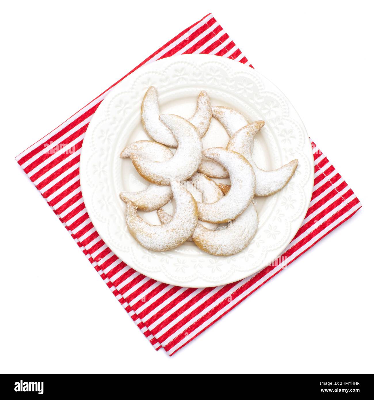 Traditional German or Austrian Vanillekipferl vanilla kipferl cookies ...