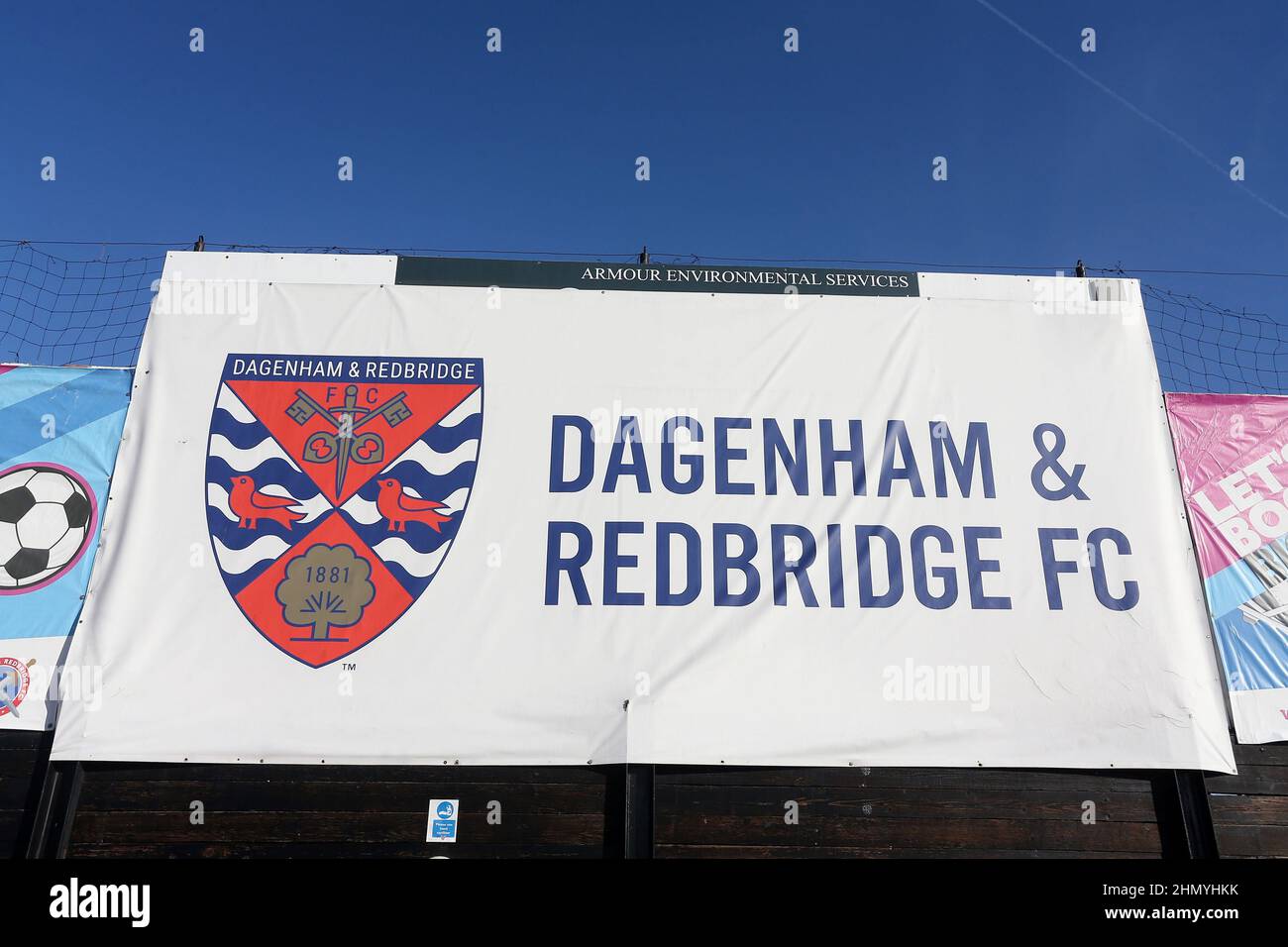 Dagenham & Redbridge banner during Dagenham & Redbridge vs Spennymoor ...