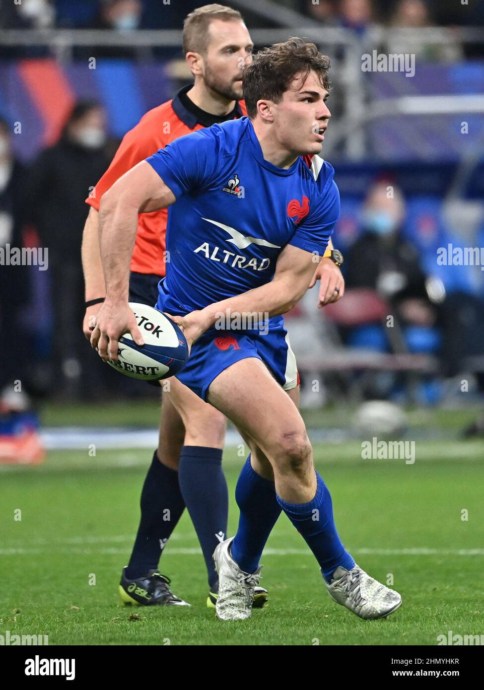 France's Antoine Dupont during the Six Nations rugby union ...