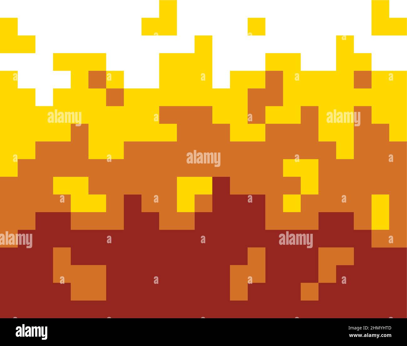 pixelated fire block over white Stock Vector Image & Art - Alamy
