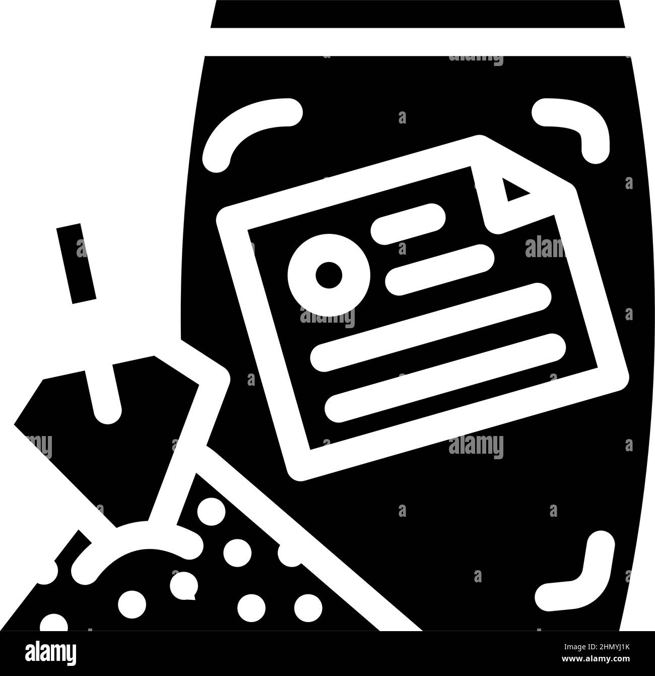 concrete and mortar glyph icon vector illustration Stock Vector Image ...