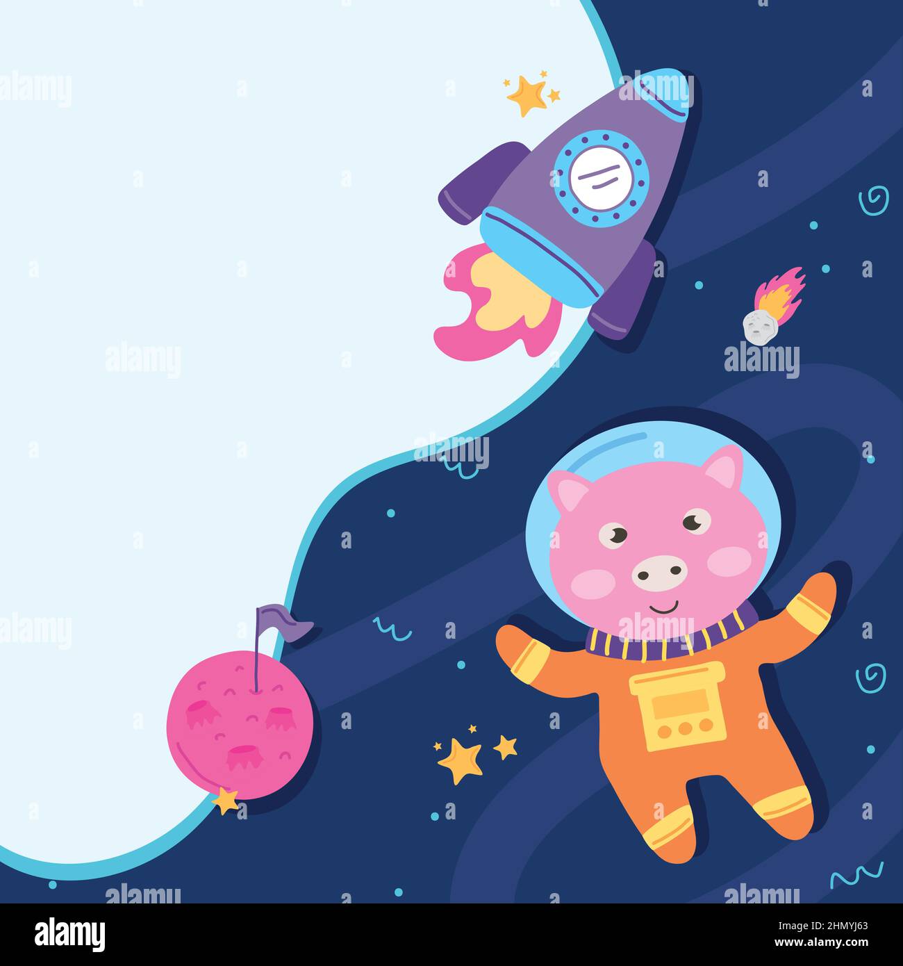Cartoon pig universe hi-res stock photography and images - Alamy