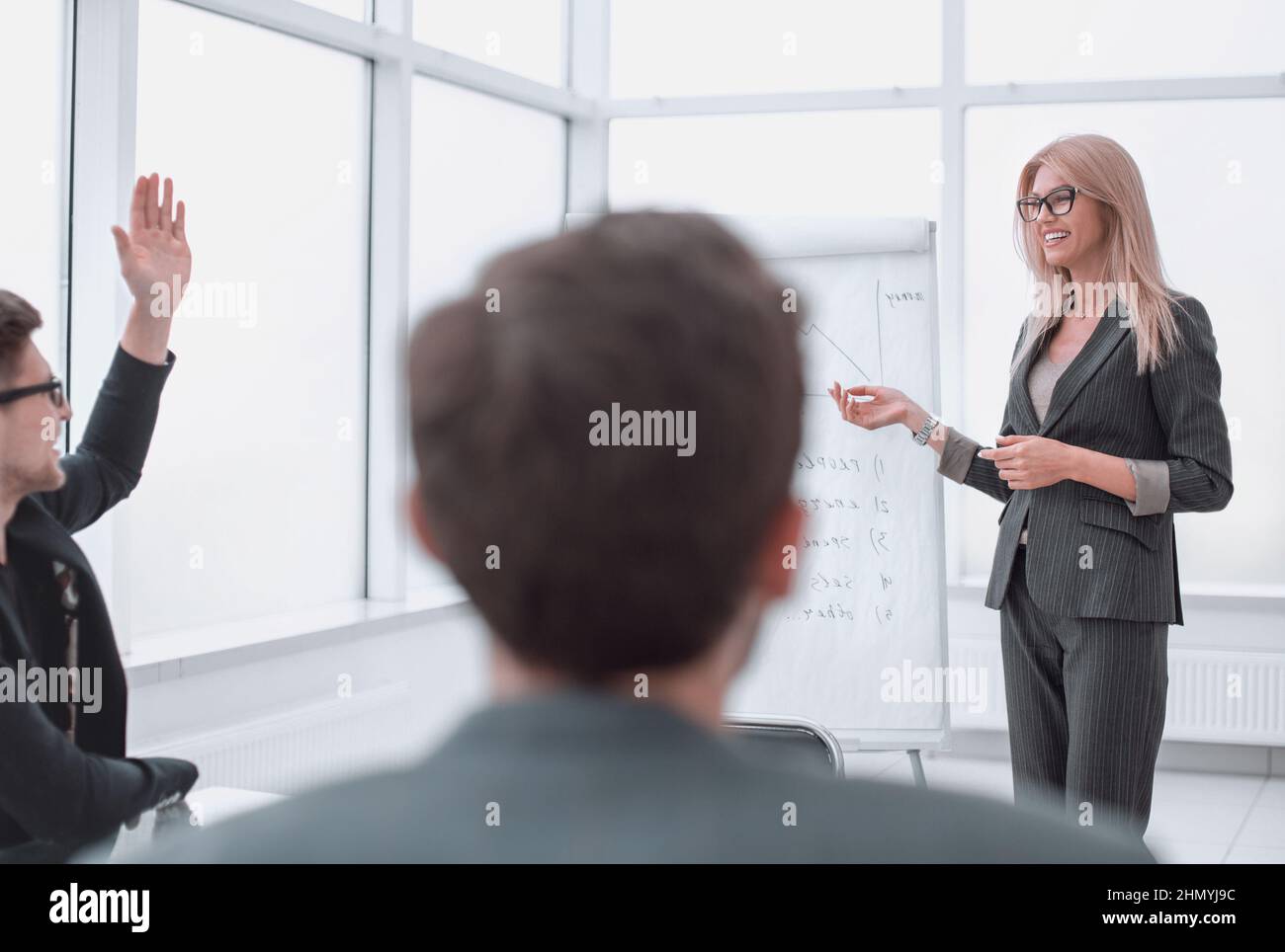 background image of business presentation in the office Stock Photo - Alamy