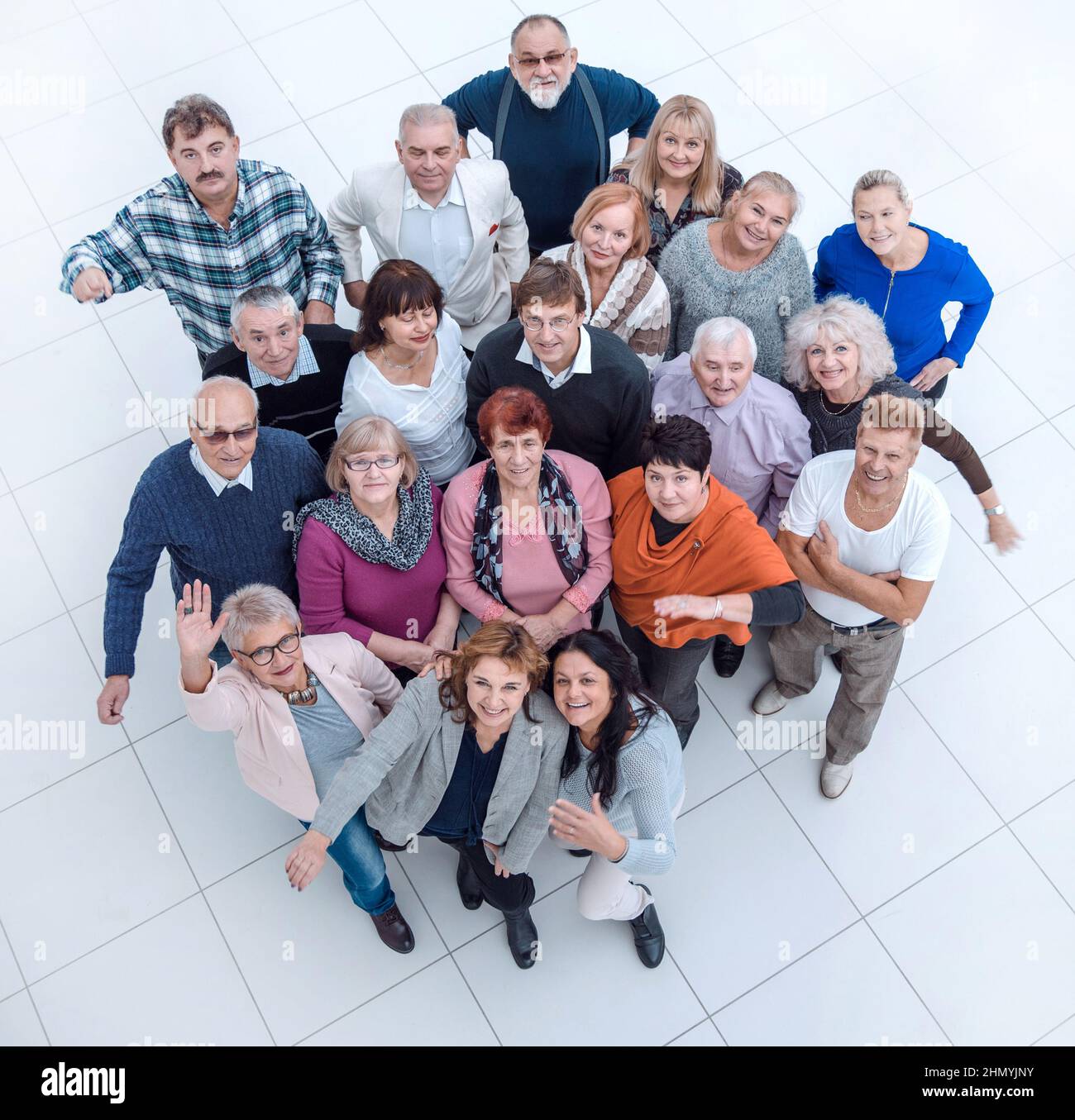 group of diverse elderly people standing together Stock Photo - Alamy