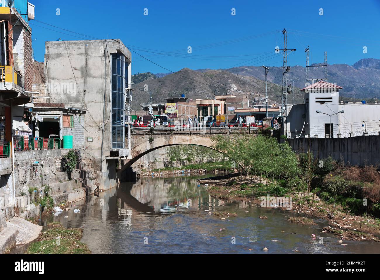 A small river in Mingora, Swat valley of Himalayas, Pakistan Stock ...
