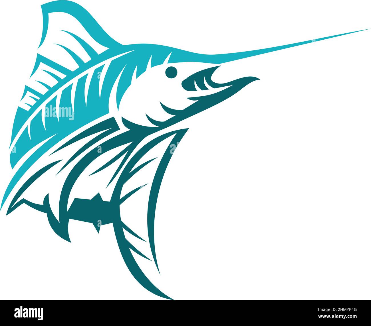Marlin fish business Icon Illustration Brand Identity Stock Vector ...