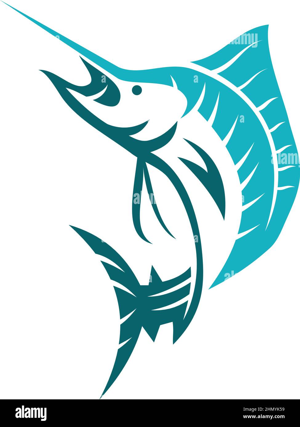 Marlin fish business Icon Illustration Brand Identity Stock Vector ...
