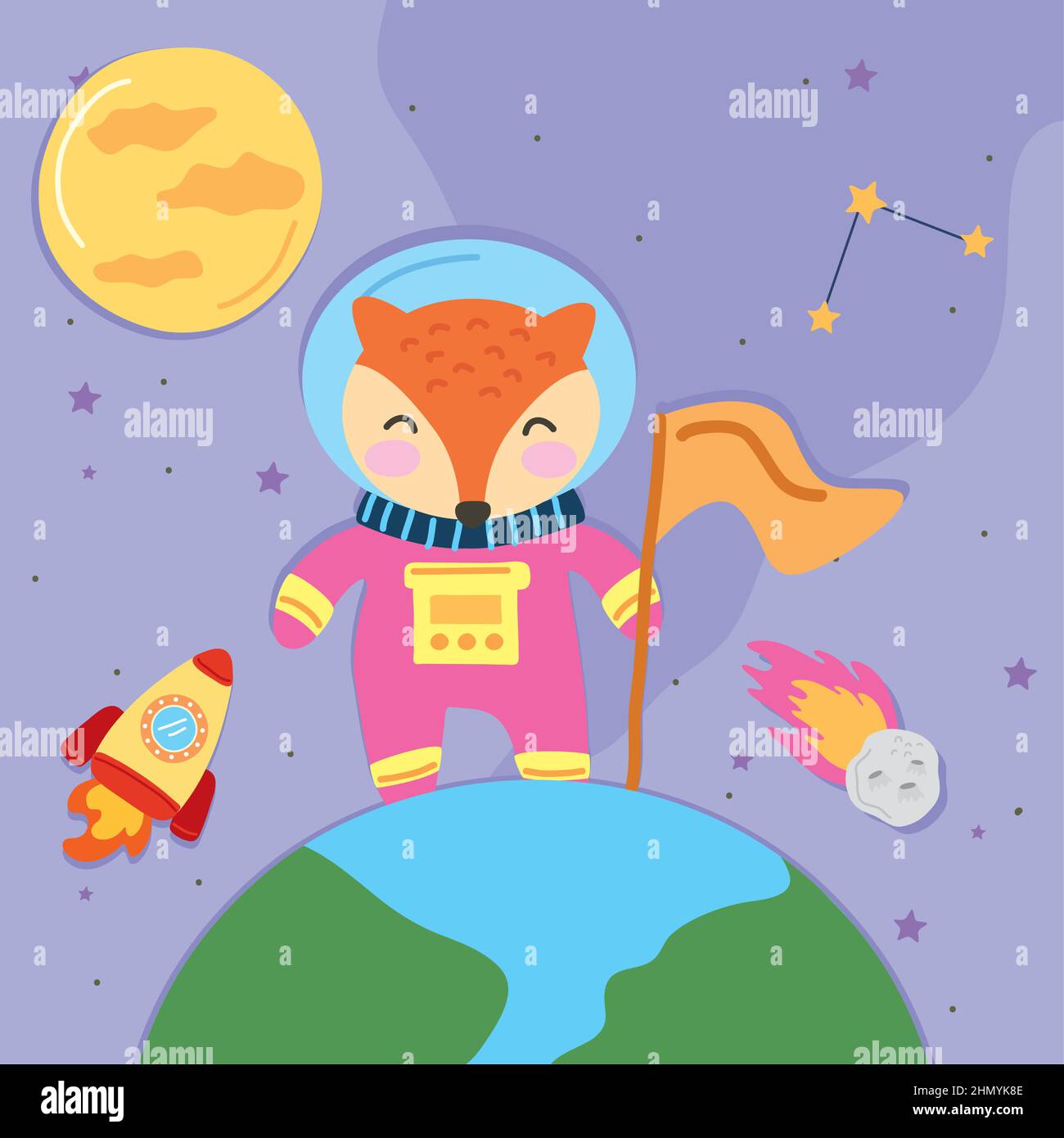 Fox earth Stock Vector Images - Alamy