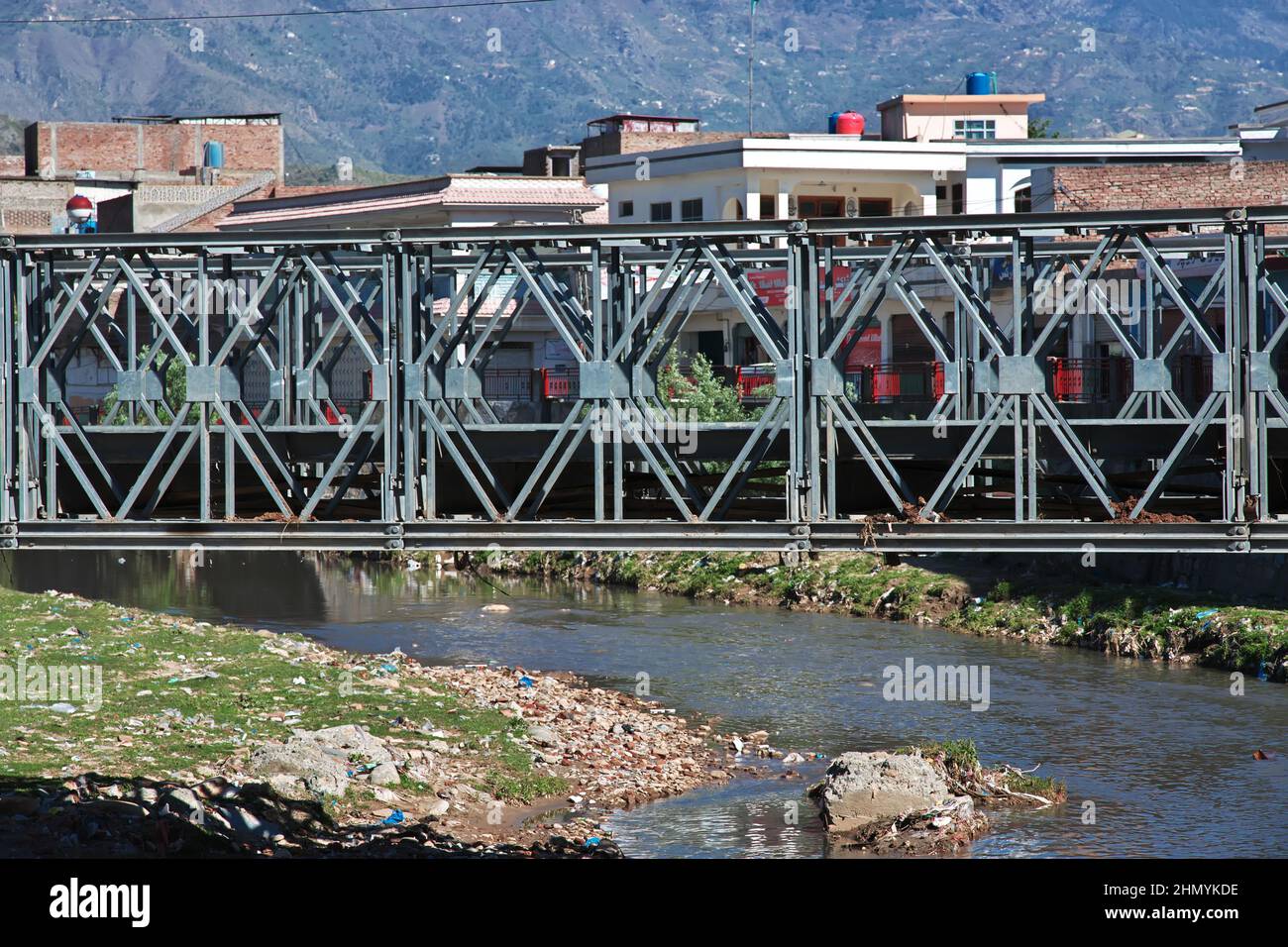 A small river in Mingora, Swat valley of Himalayas, Pakistan Stock ...