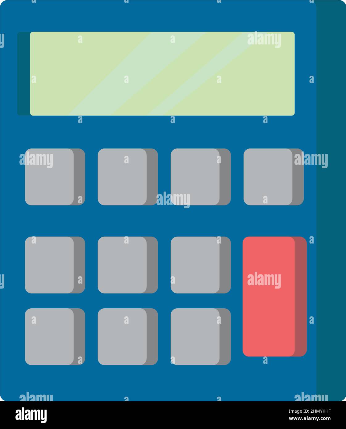 blue calculator illustration over white Stock Vector Image & Art - Alamy