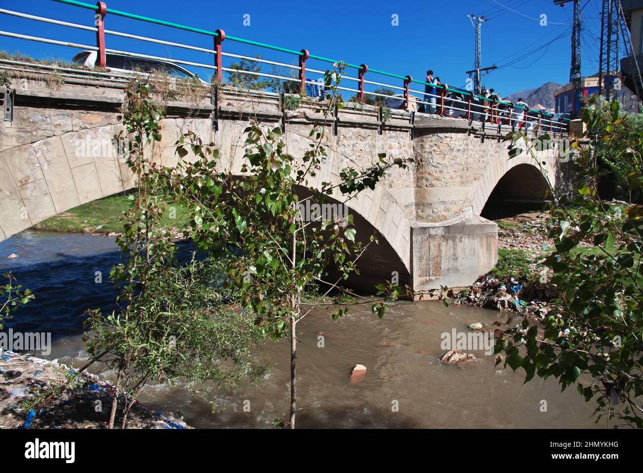 A small river in Mingora, Swat valley of Himalayas, Pakistan Stock ...