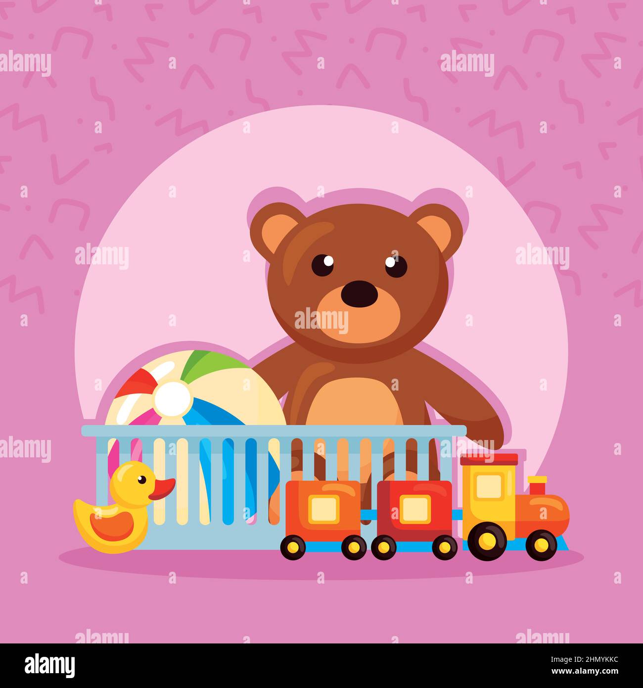 Teddy bear and toys symbols Stock Vector Image & Art - Alamy