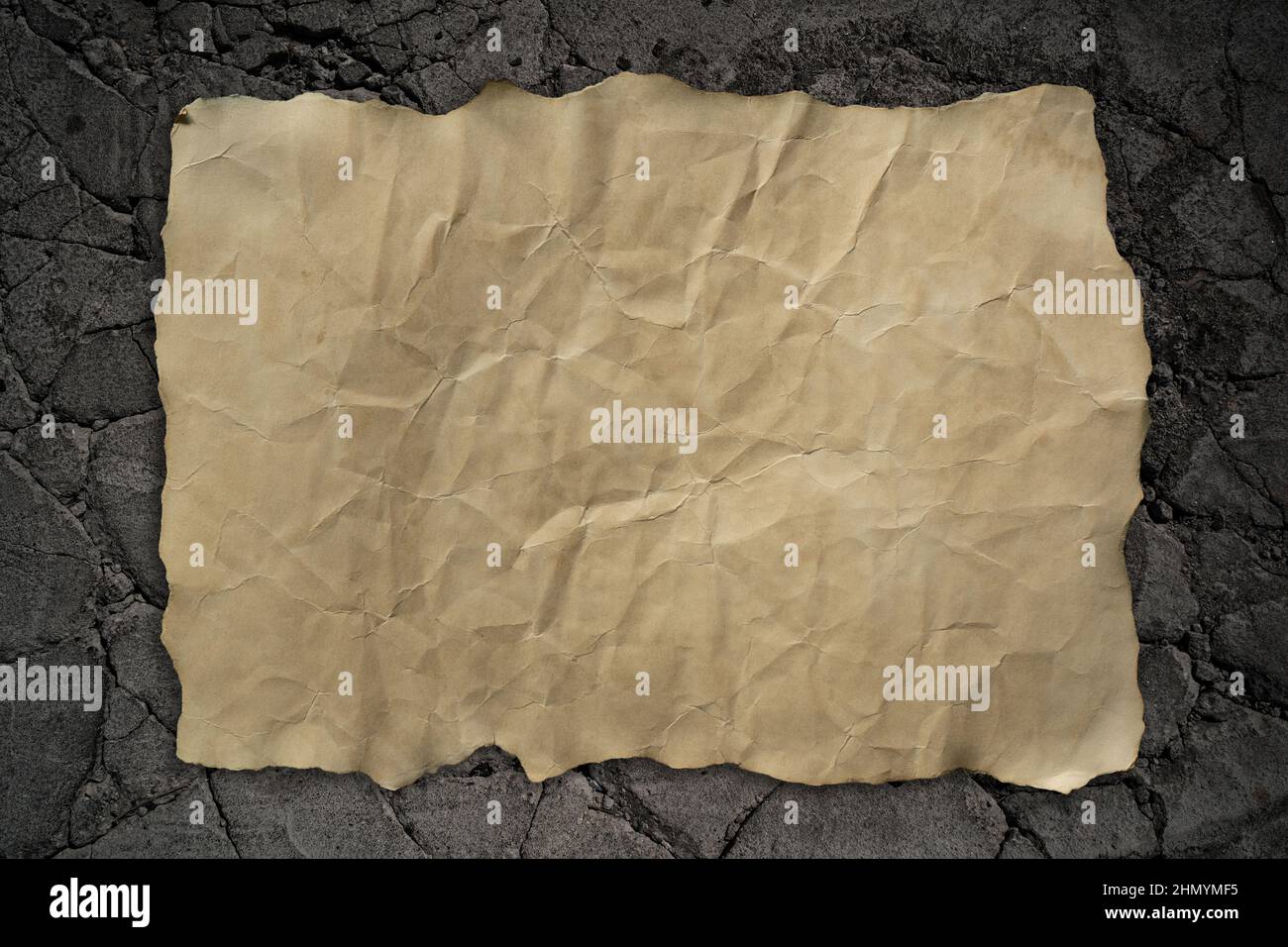 Parchment paper on rock texture background Stock Photo - Alamy