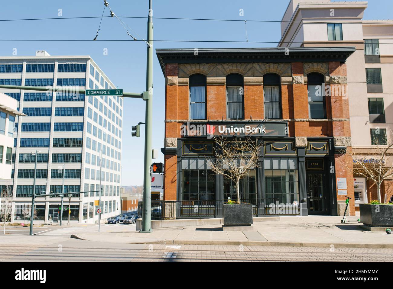 Tacoma, Washington, USA. March 2021. Union Bank building in downtown ...