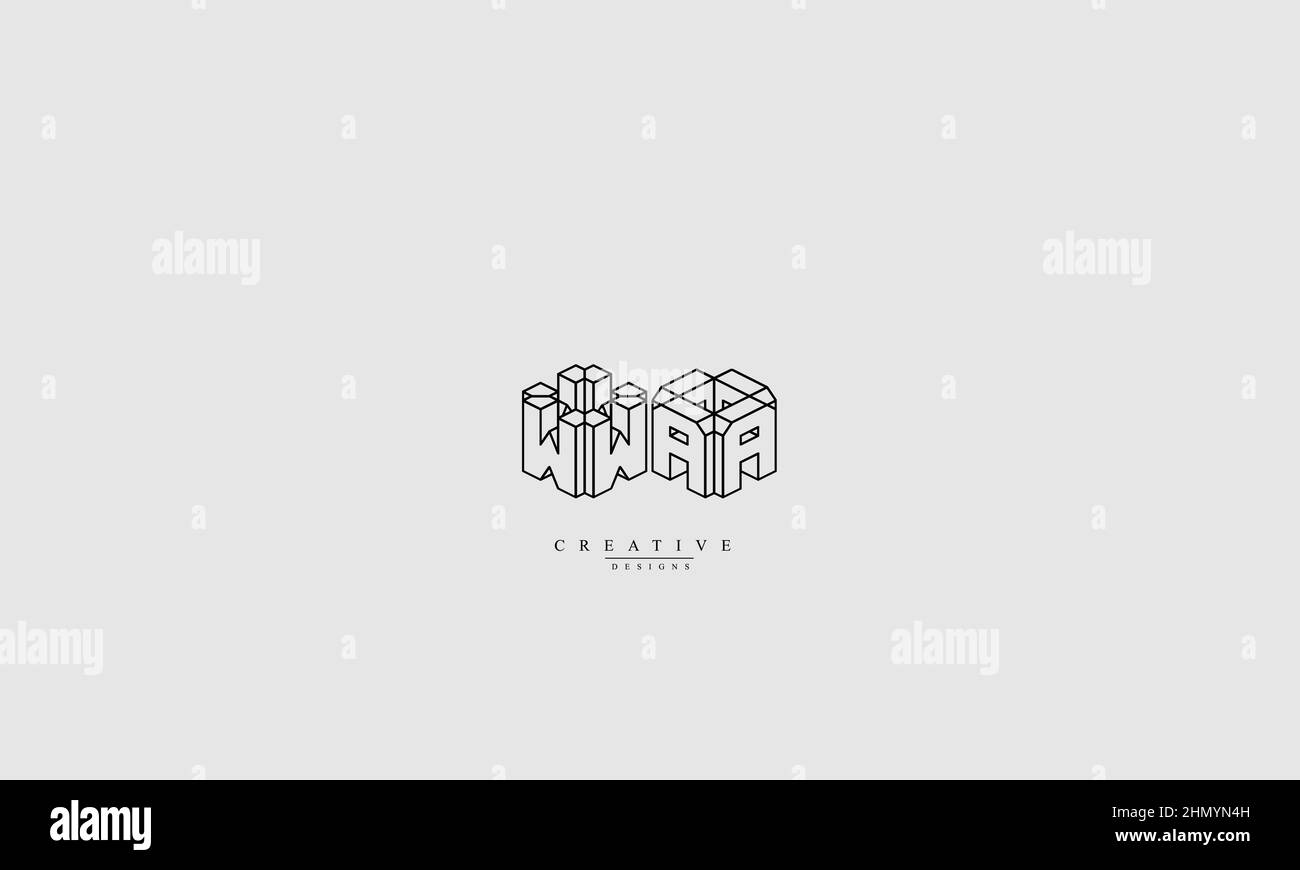Alphabet letters Initials Monogram logo WA AW W A Stock Vector Image ...