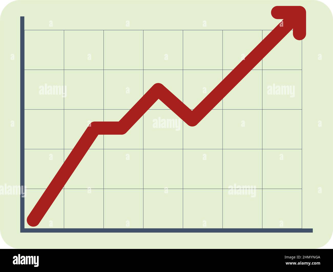 growth red arrow on chart board Stock Vector Image & Art - Alamy