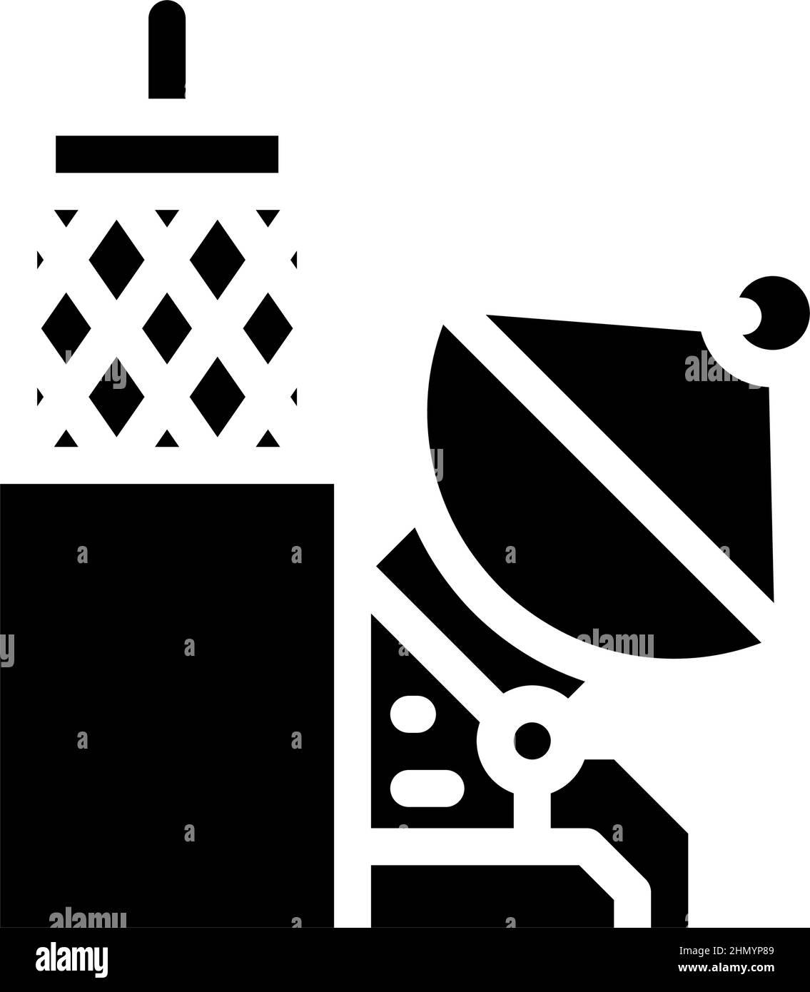 coaxial cable for television signals glyph icon vector illustration ...