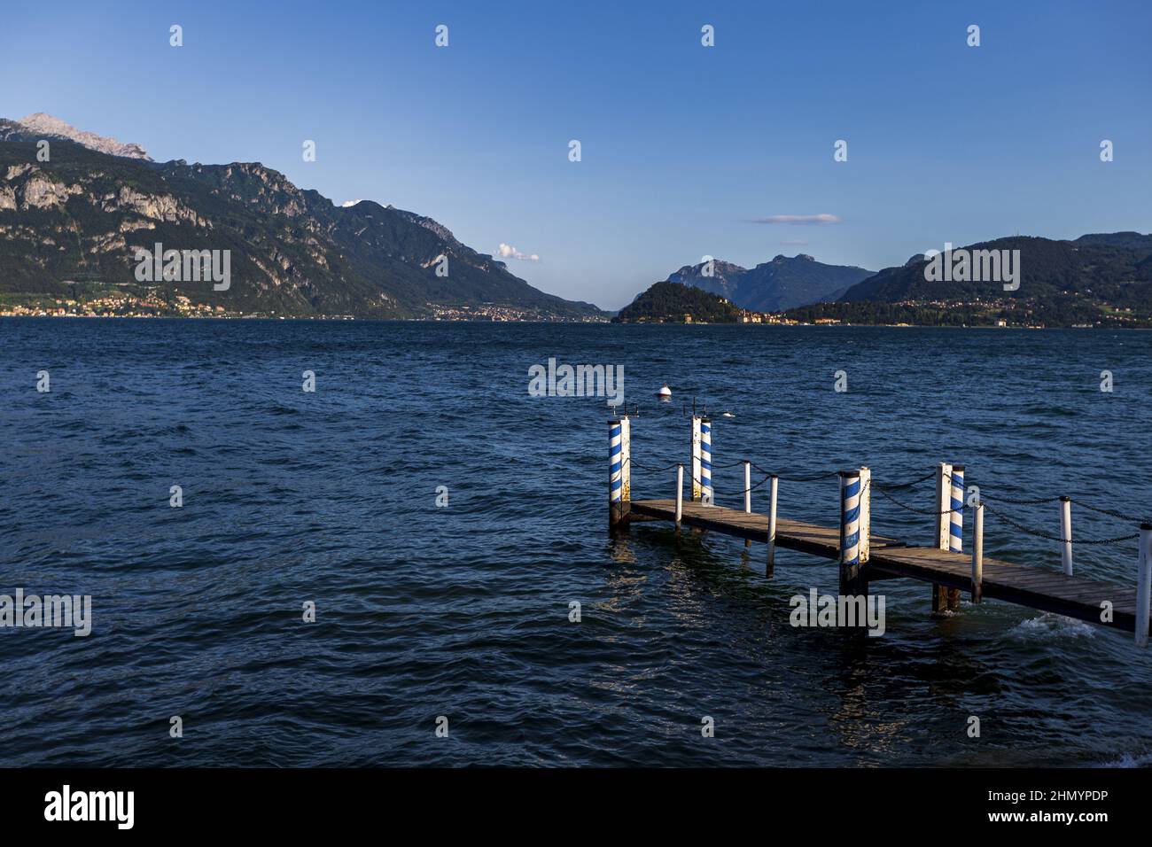 Lake Como, Italy, at the Lake Promenade Menaggio, Menaggio city Stock ...