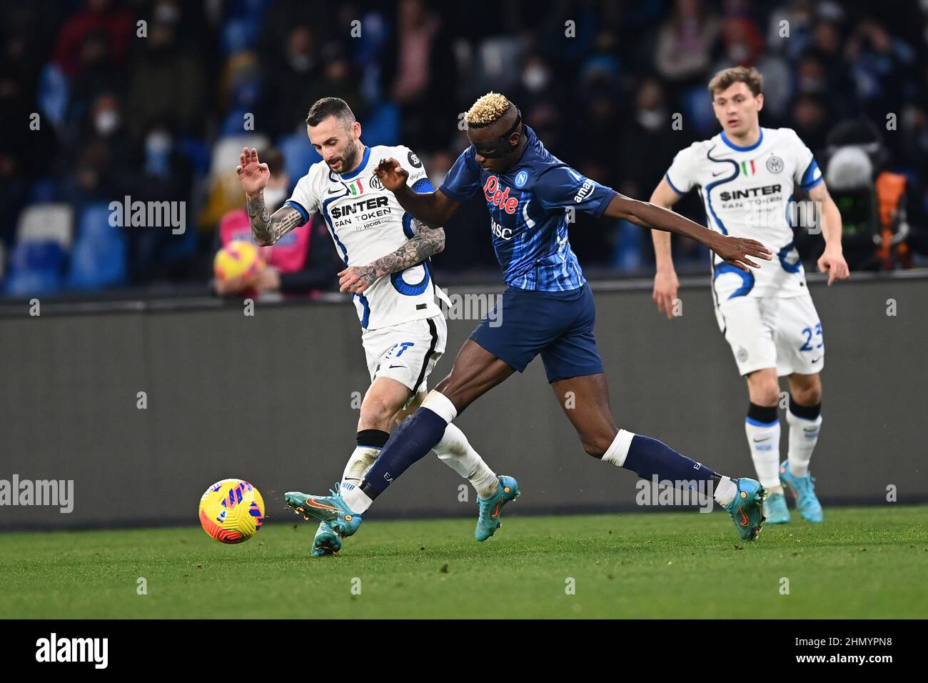 Marcelo Brozovic (Inter)Victor Osimhen (Napoli)Nicolo Barella (Inter ...