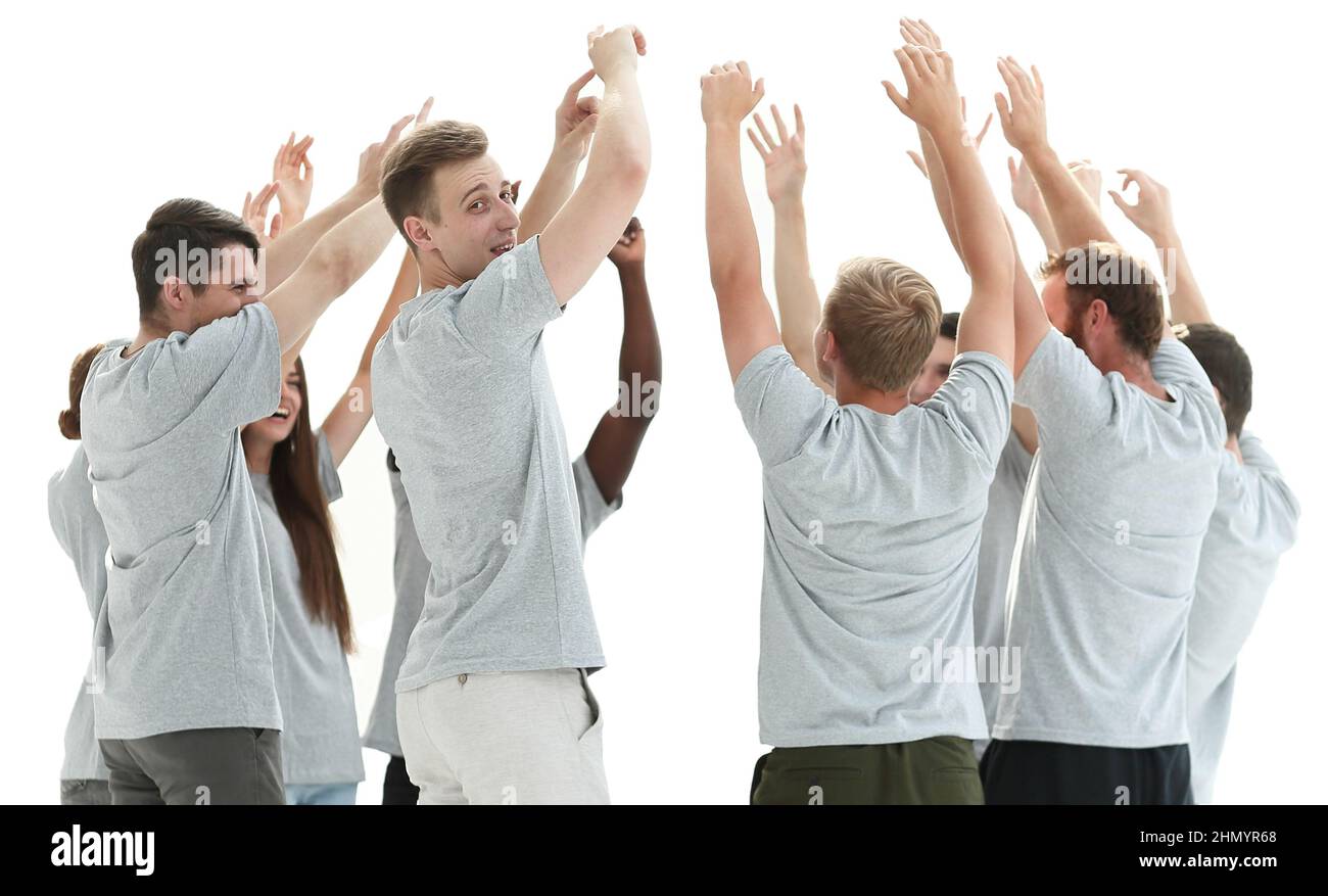group of diverse young people showing their unity Stock Photo - Alamy