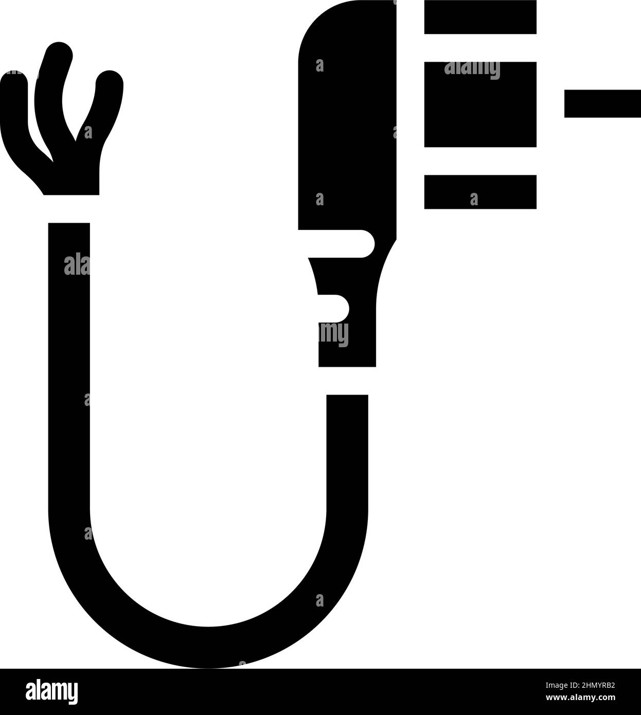 Power Cables Glyph Icon Vector Illustration Stock Vector Image And Art