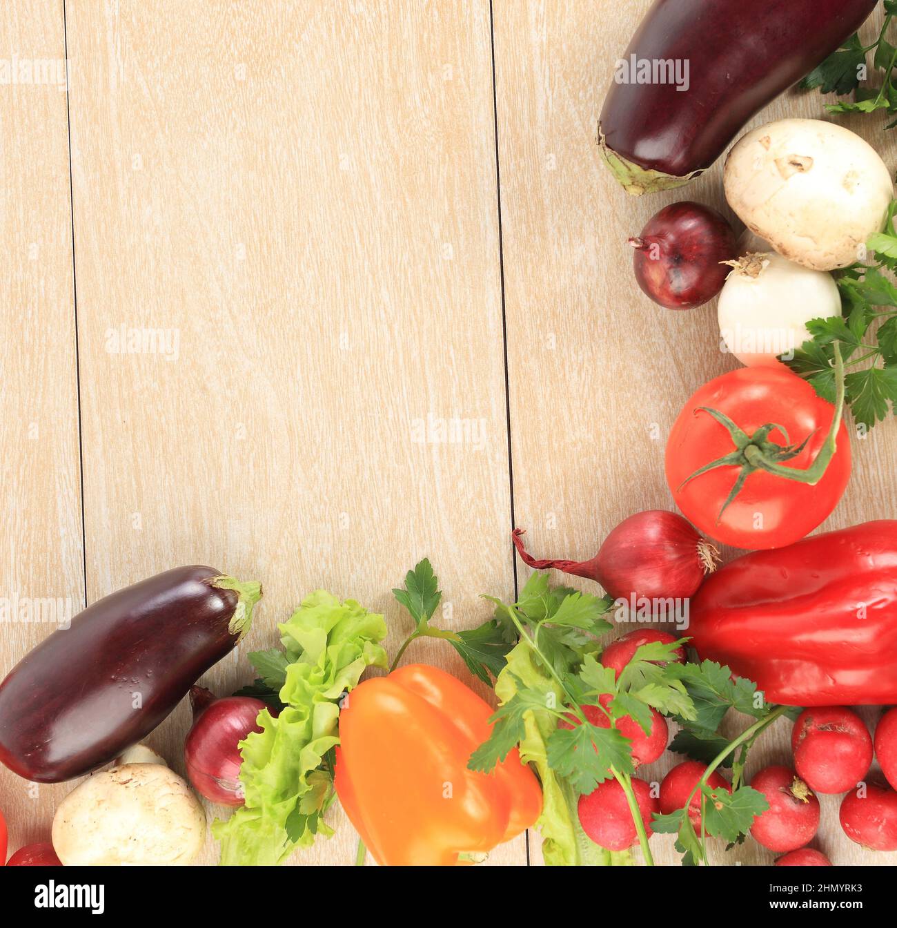 Colorful vegetable frame Stock Photo - Alamy