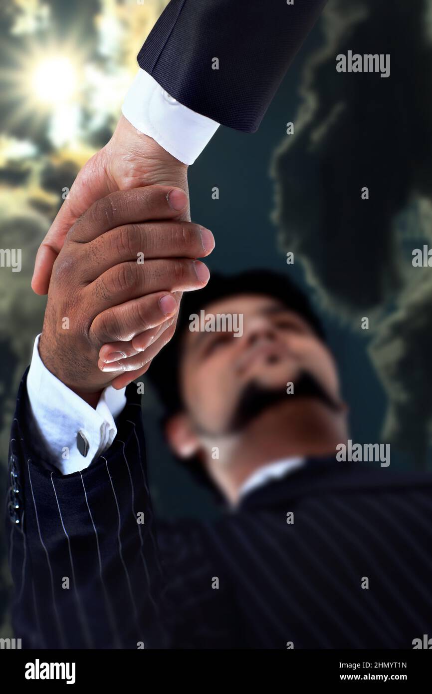 The conclusion of the transaction. Handshake Stock Photo - Alamy