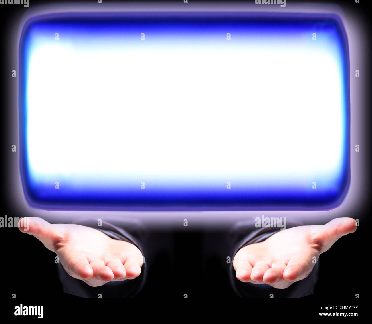 hand Keeping a button on touch screen Stock Photo - Alamy