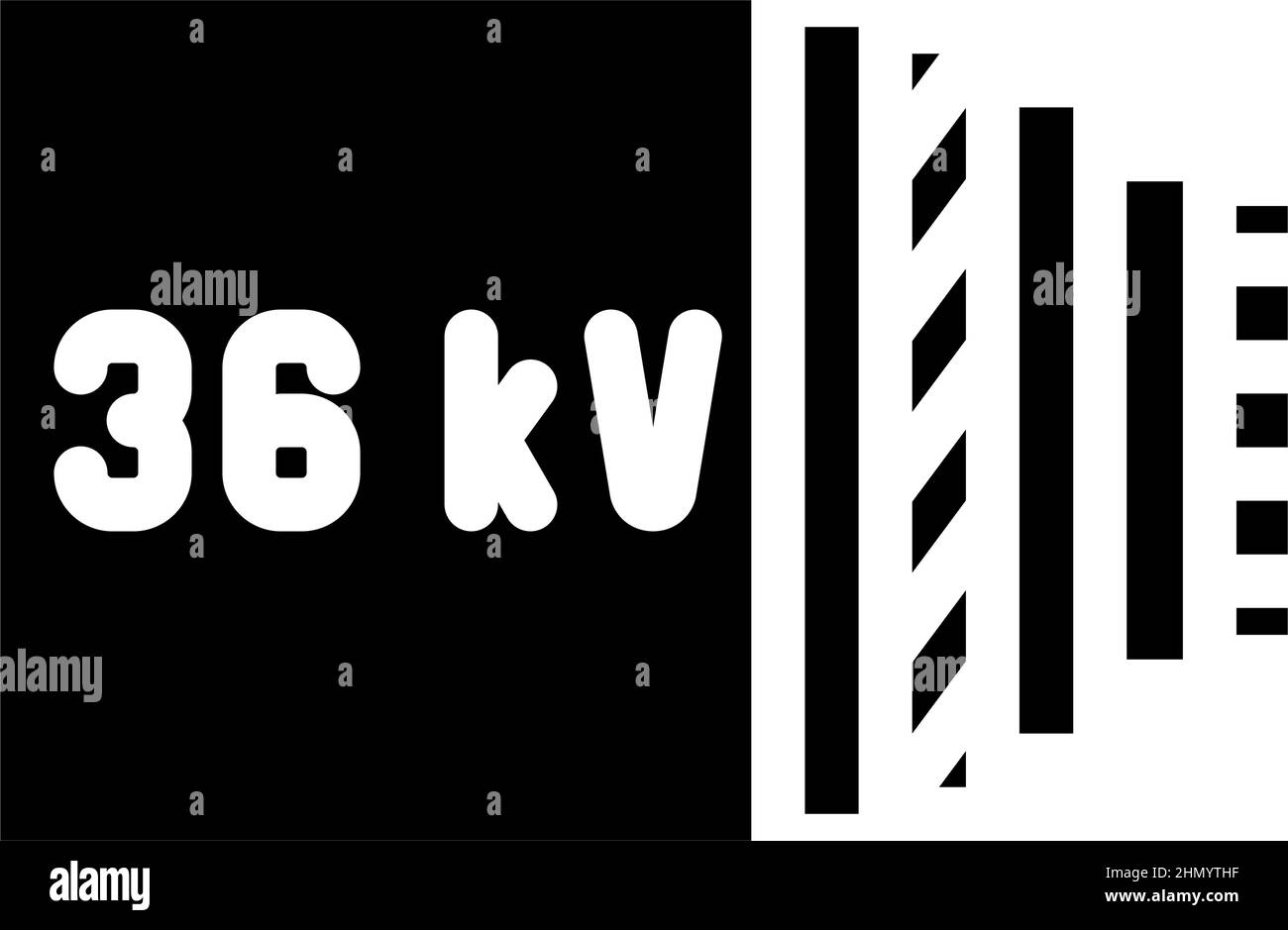 high voltage cables glyph icon vector illustration Stock Vector Image ...