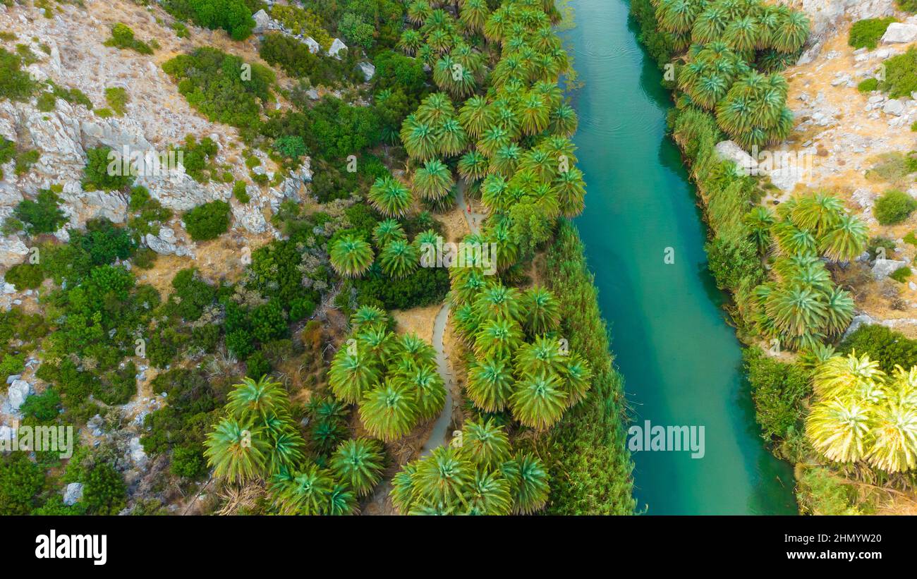 amazing beaches of Greece series -preveli (Crete Stock Photo - Alamy