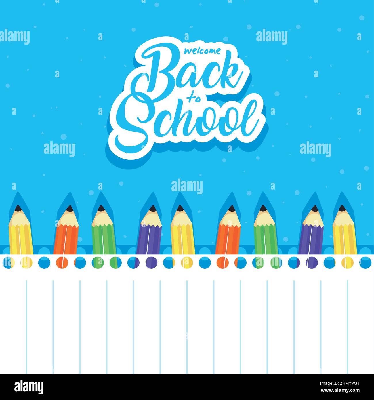 pencils and paper of back to school Stock Vector Image & Art - Alamy