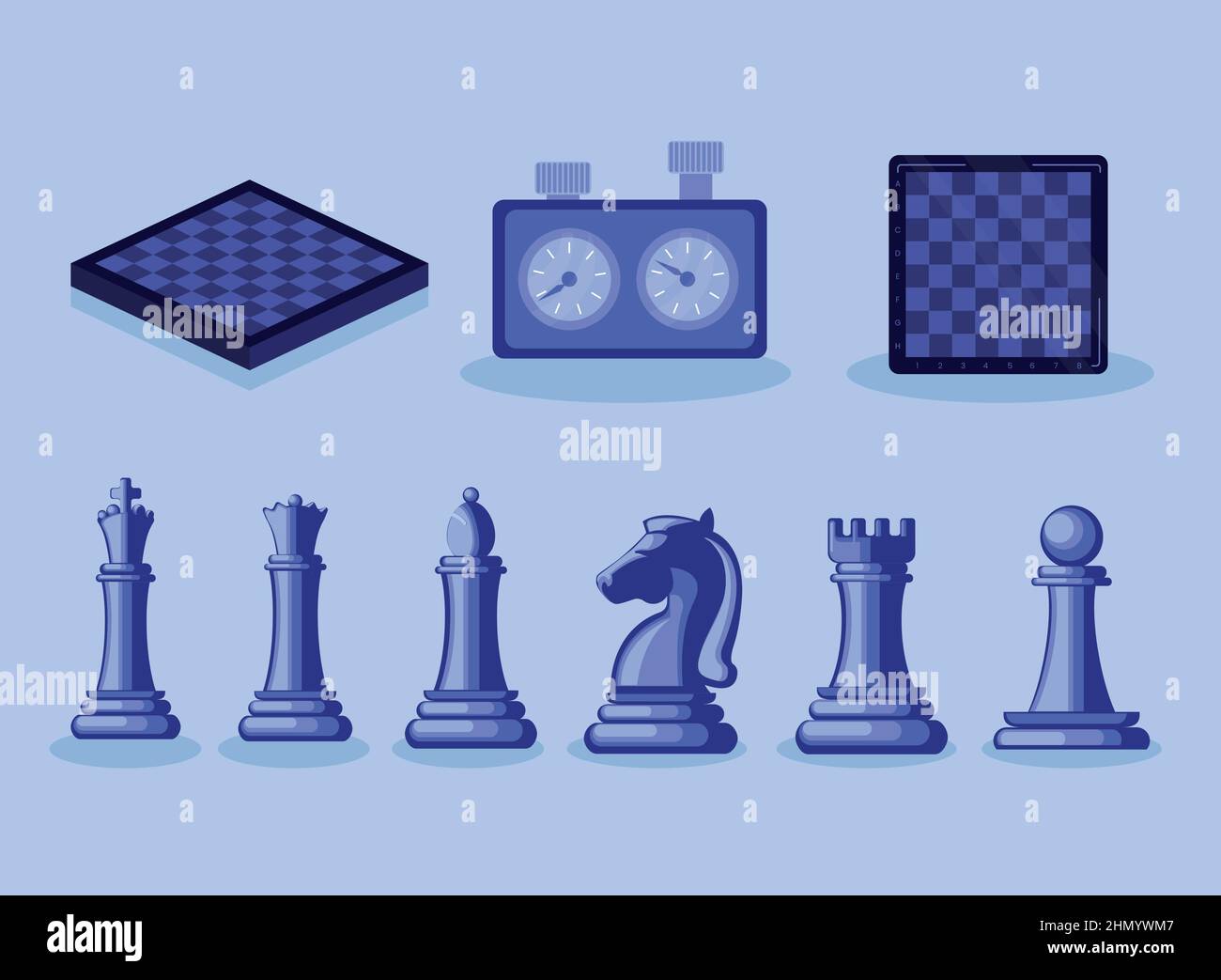 set of nine chess icons Stock Vector Image & Art - Alamy