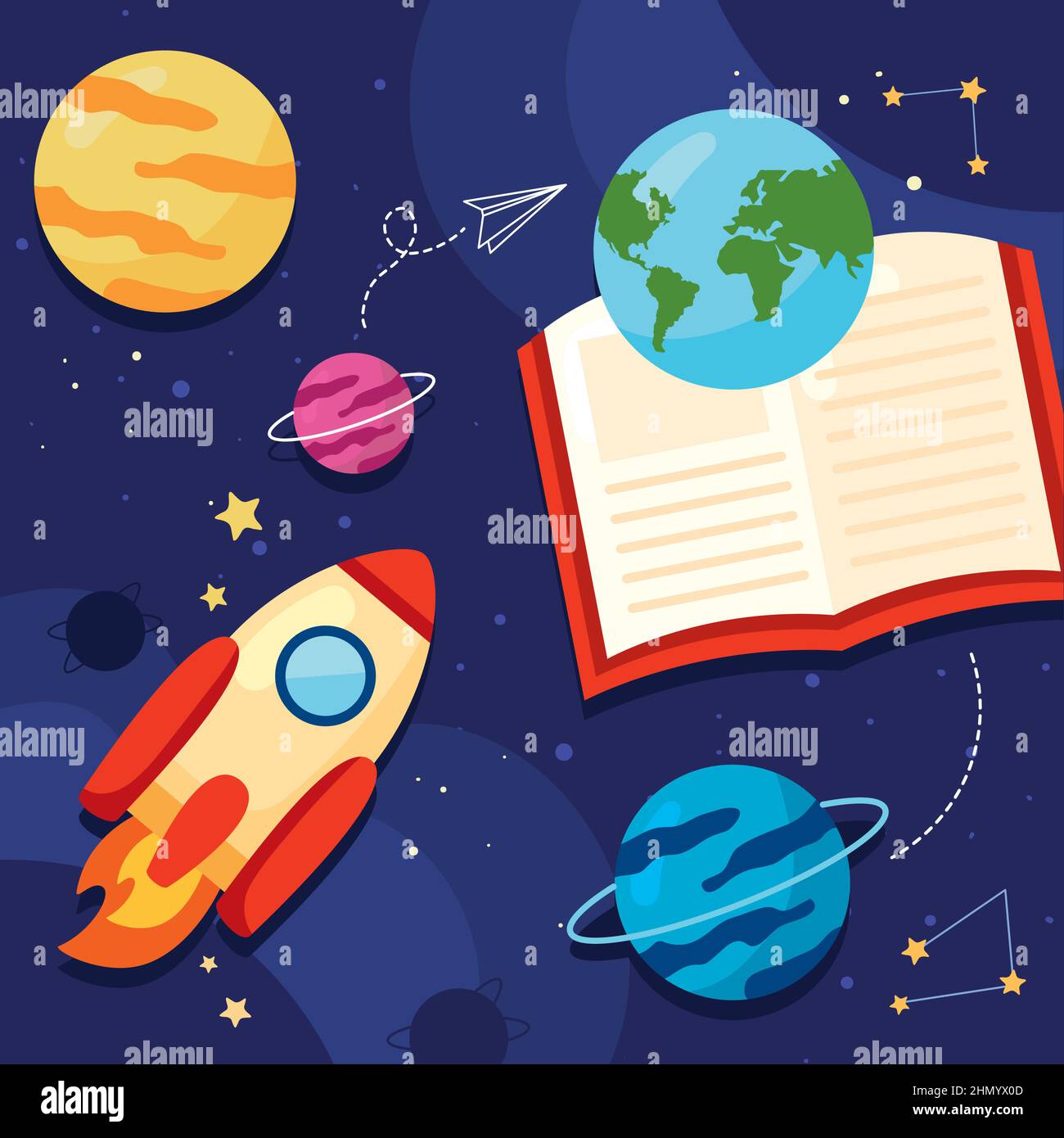 school and space icon set Stock Vector Image & Art - Alamy