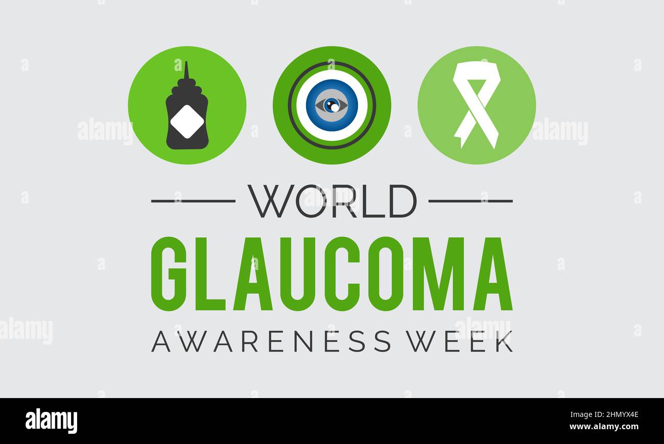 Glaucoma awareness week. vector template design for banner, card ...