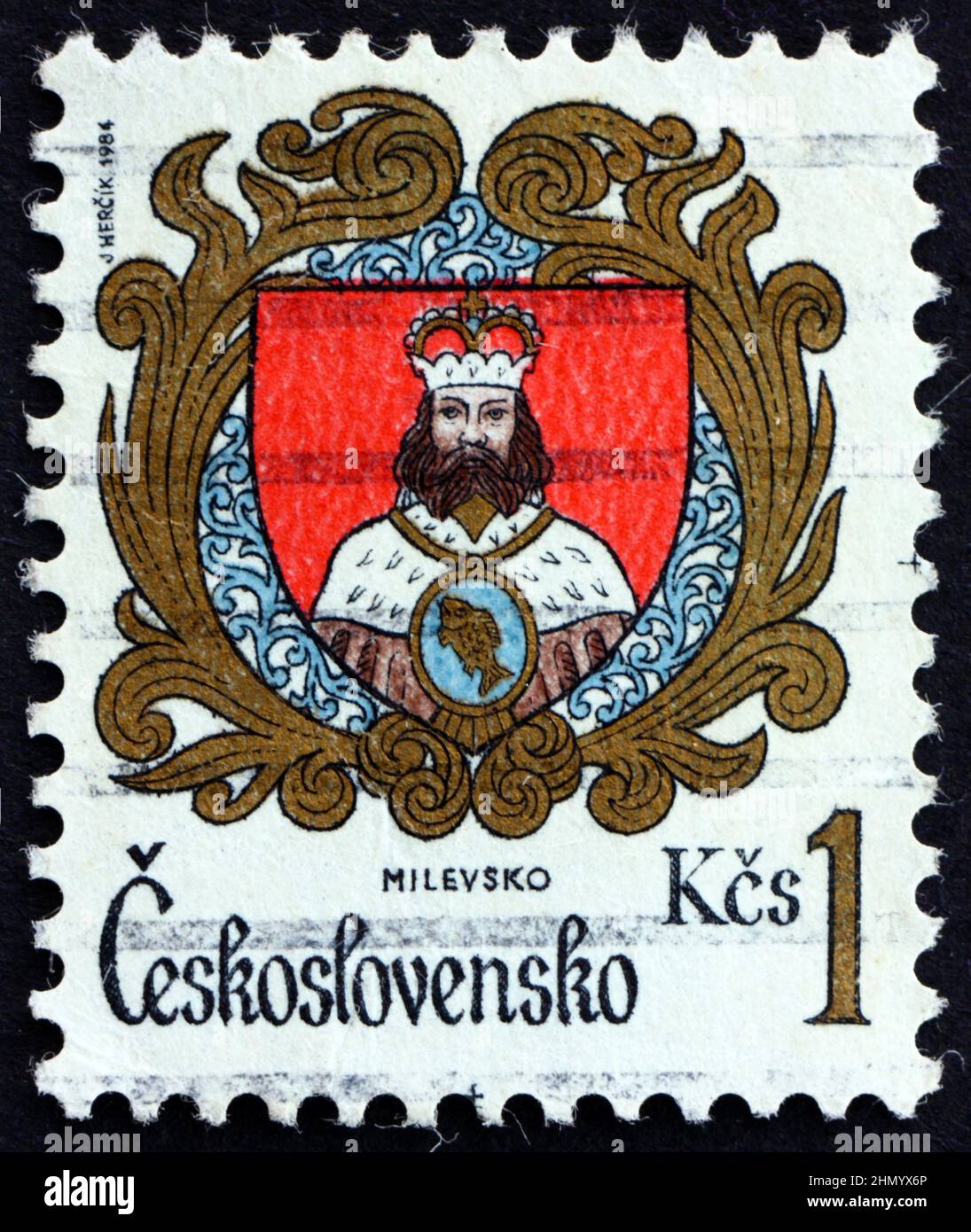 CZECH REPUBLIC - CIRCA 1984: a stamp printed in Czech Republic shows ...