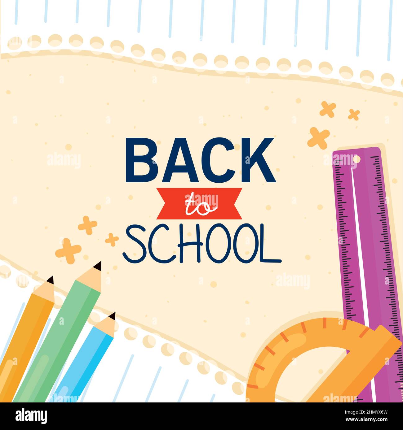 Back to school pencils and rulers Stock Vector Image & Art - Alamy