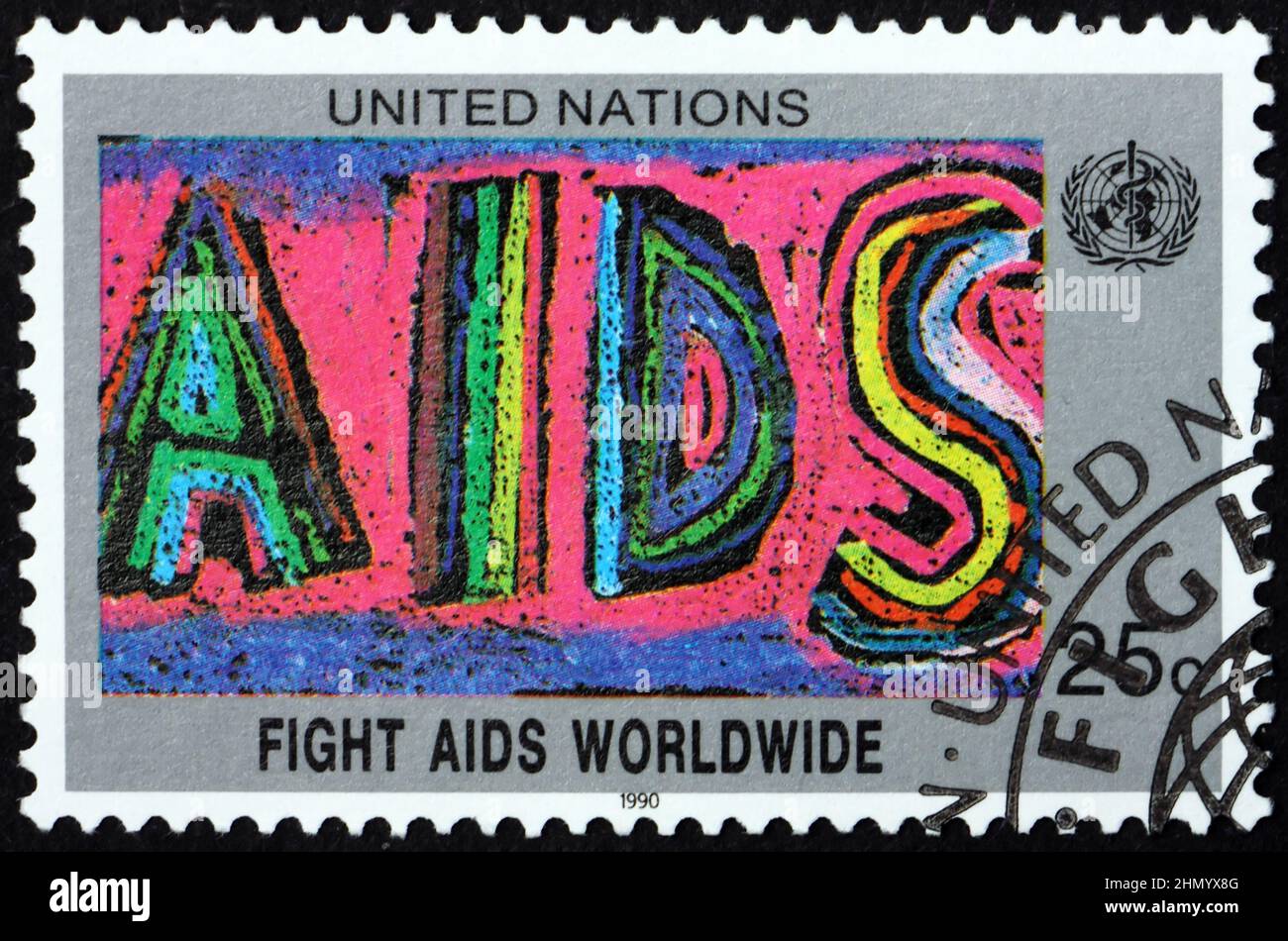 UNITED NATIONS - CIRCA 1990: a stamp printed in the United Nations ...