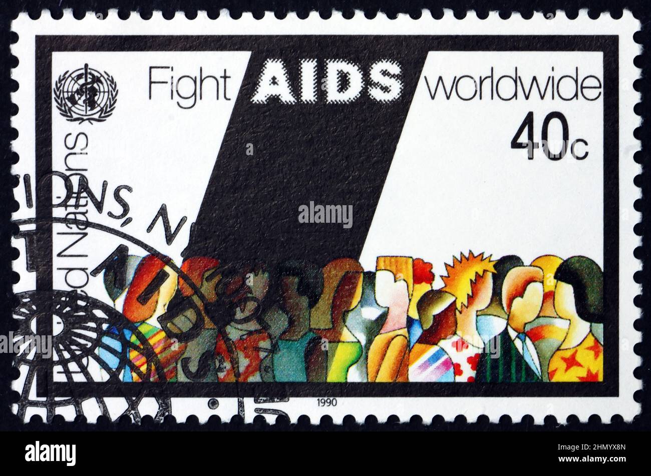 UNITED NATIONS - CIRCA 1990: a stamp printed in the United Nations ...