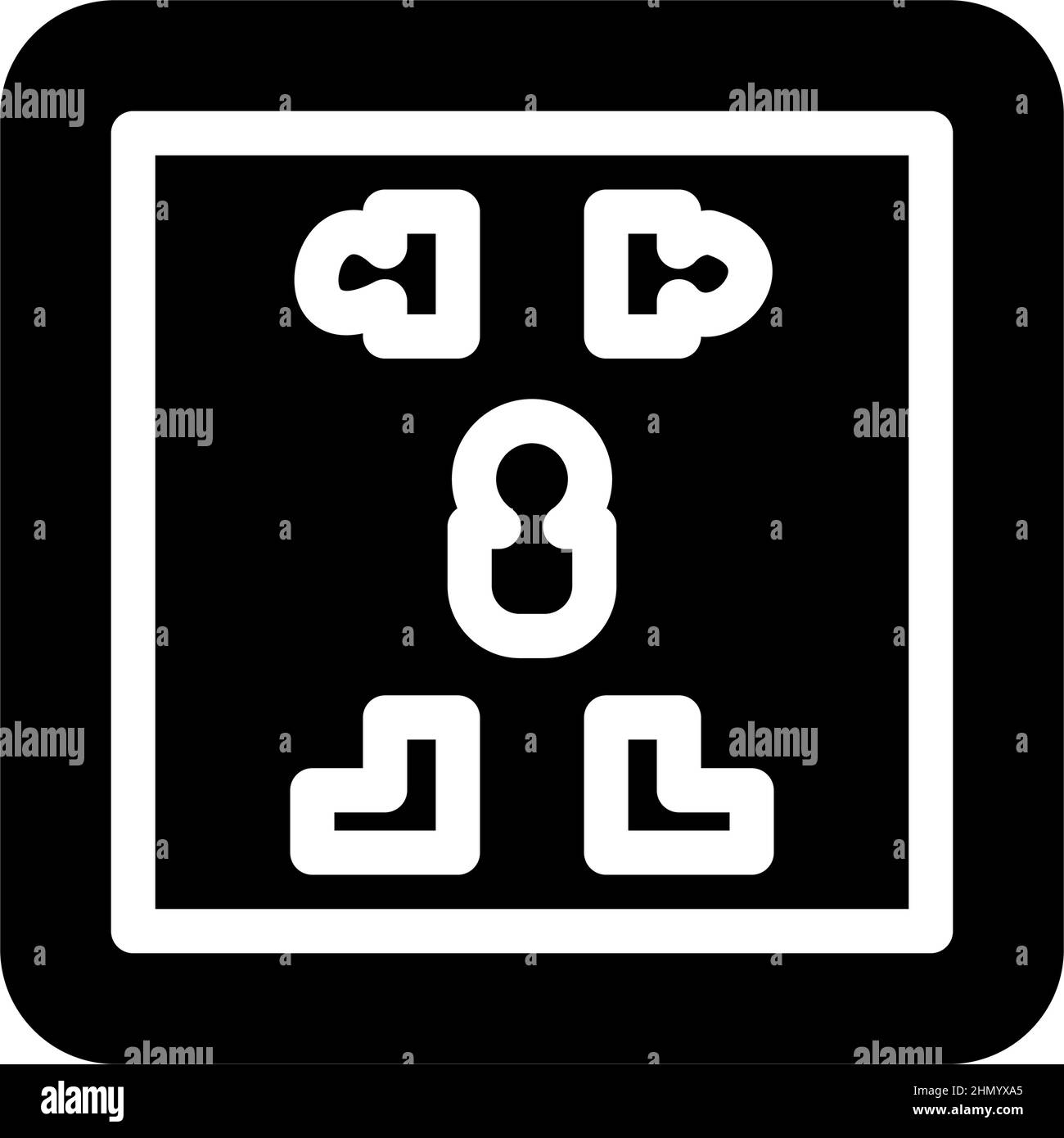 universal socket power glyph icon vector illustration Stock Vector ...